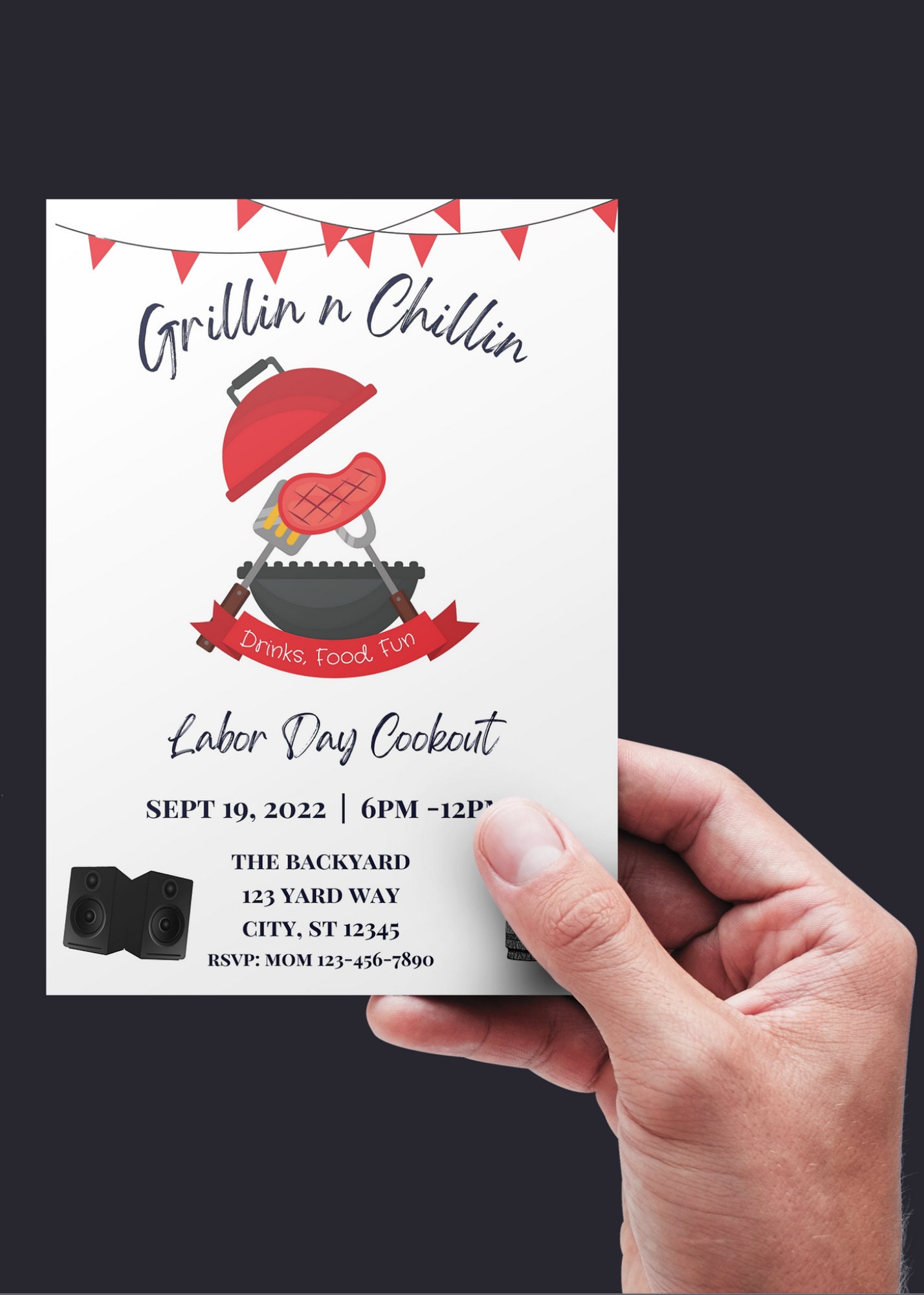 Editable Labor Day Cookout Invitation Grillin and Chillin - Etsy Ireland