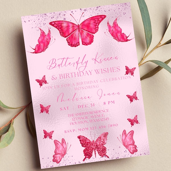 Butterfly Kisses And Birthday Wishes Invitation Etsy Espa a butterfly-kisses-and-birthday-wishes-invitation-etsy-espa-a