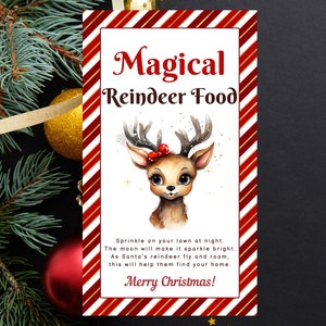Magical Reindeer Food Tags, Reindeer Food, Printable Magic Reindeer ...