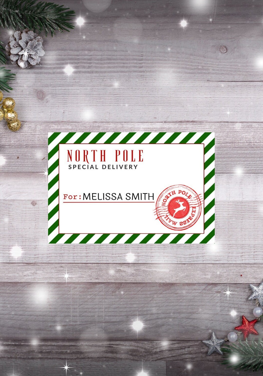 Printable North Pole Special Delivery Tag, Elf Delivery, From Santa Tag ...