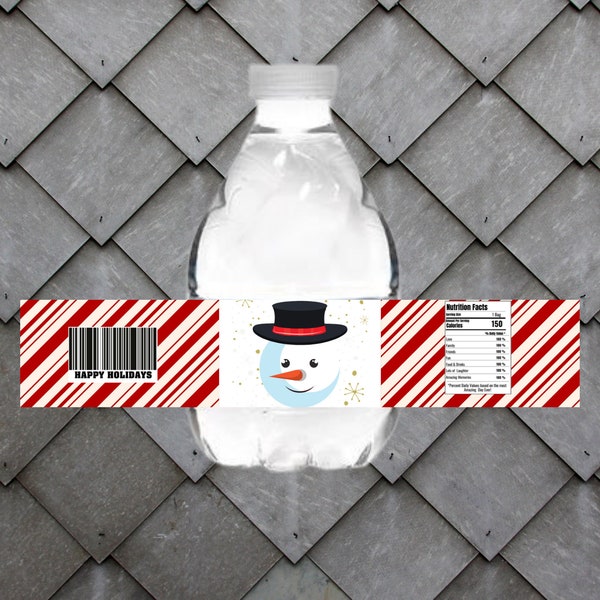 Melted Snowman Label - Etsy