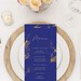 Editable Blue and Gold Menu Card Template Marble Design - Etsy