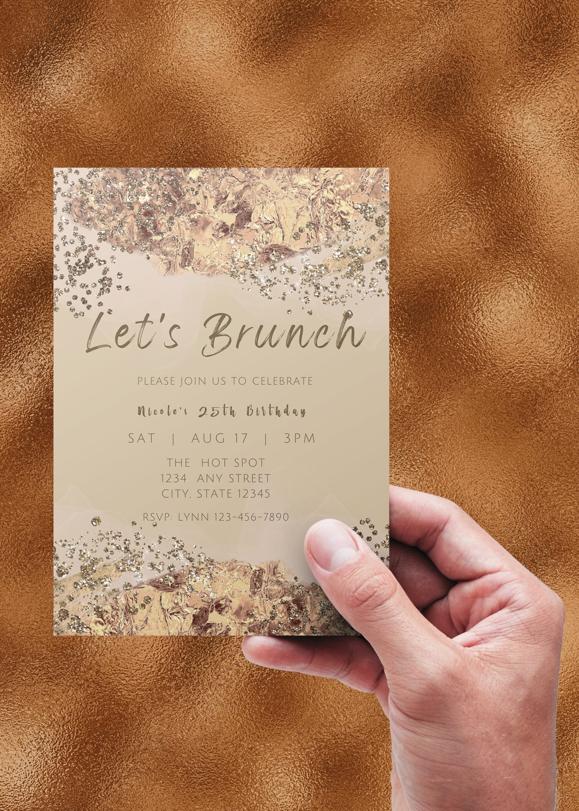 Editable Brunch Invitation Let's Brunch Birthday Brunch - Etsy