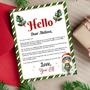 Editable Elf Hello and Goodbye Letters Christmas Elf I'm Back Elf ...