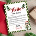 Editable Elf Hello and Goodbye Letters Christmas Activity Digital ...