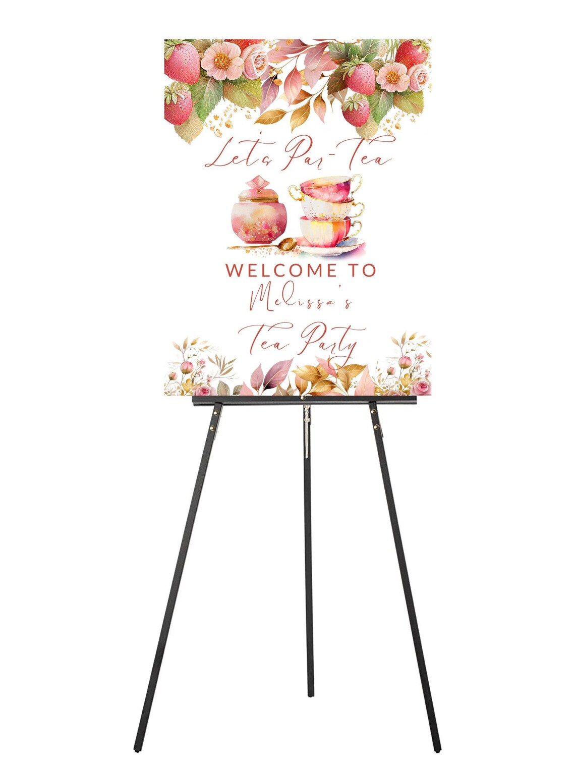 Editable Tea Party Welcome Sign Let's Par-tea Bridal - Etsy UK