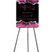 Editable Pretty in Pink Birthday Welcome Sign, Pink, Silver and Black ...