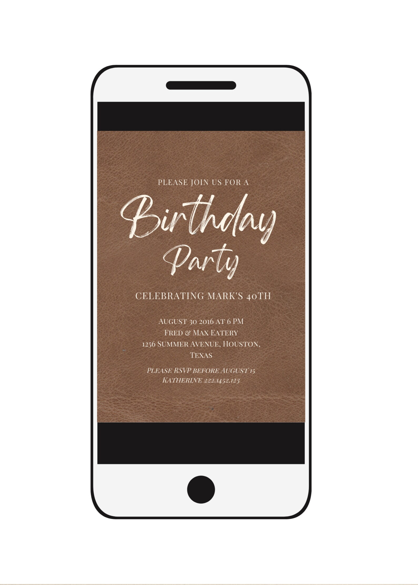 Editable Birthday Party Invitation for Men Masculine - Etsy