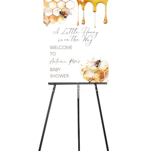 Editable A Little Honey is on the Way Baby Shower Welcome Sign, Honey ...