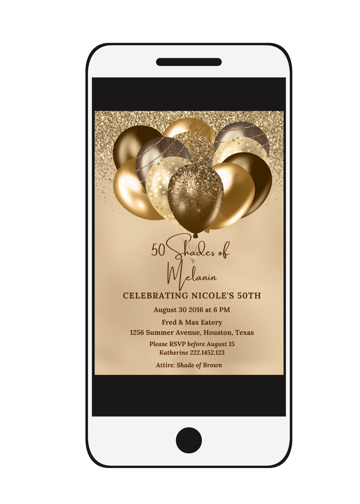 Editable Shades of Melanin Birthday Invitation Brown Invite - Etsy UK