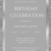 Editable Silver Birthday Celebration Invitation, Silver Invitation ...