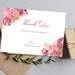 Printable Thank You Card, Editable Pink and Gold Floral Thank You Note ...