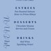 Editable Shades of Blue Menu Card Template, Blue and Gold Menu Cards ...
