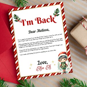 Editable Elf Letter Set I'm Back and Farewell Letter From Elf Christmas ...
