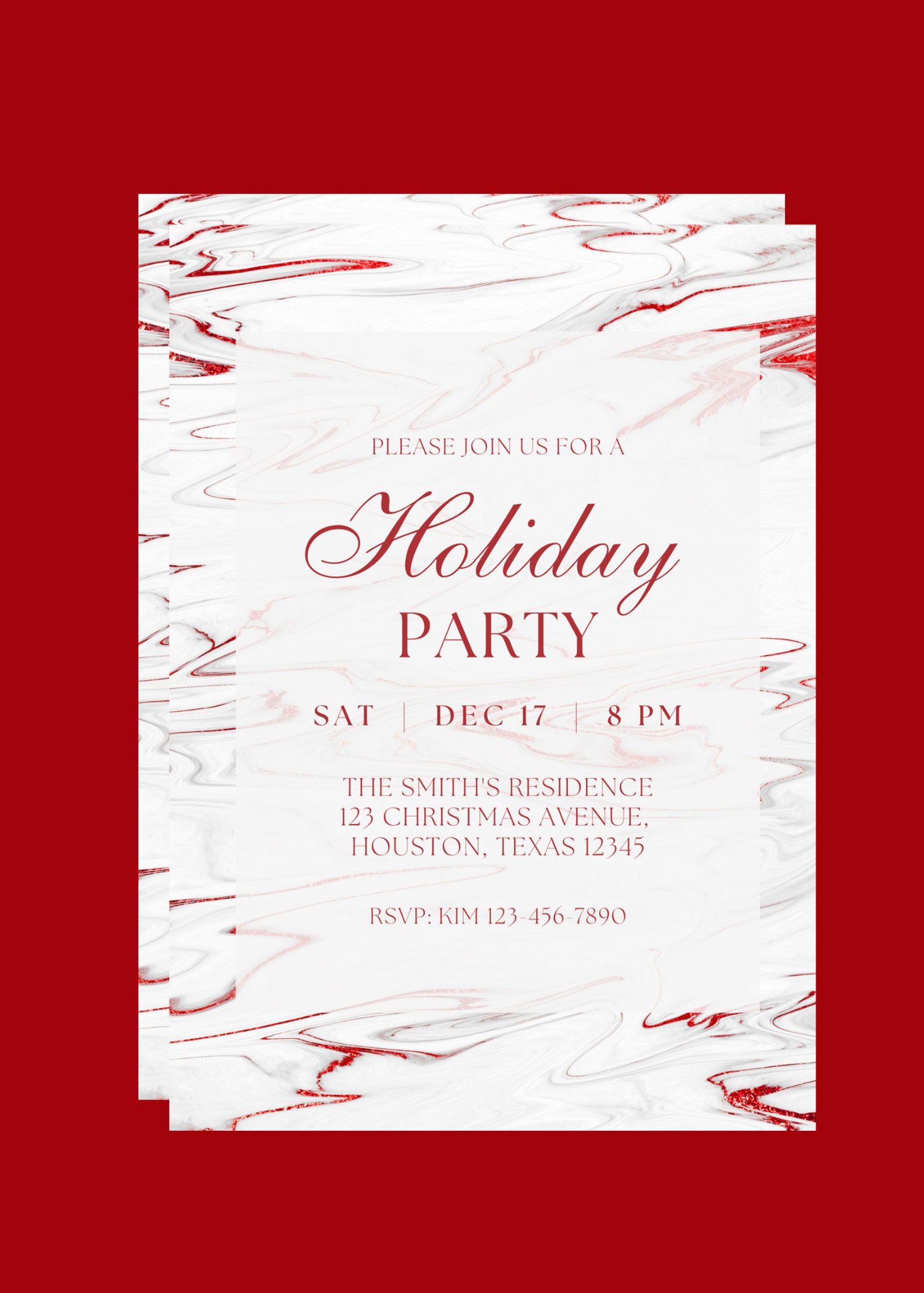 Editable Holiday Party Invitation Christmas Party Invitation - Etsy