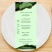 Editable Shades of Green Menu Card Template Green and Gold - Etsy