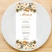 Editable Gold Christmas Menu Card Template Floral Christmas Dinner Menu ...