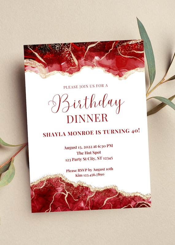 Invito Per Cena Di Compleanno Foto Invito Cena Compleanno, Immagini E