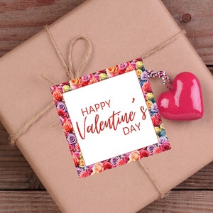 Printable Valentines Gift Tags, Valentine Favor Tags, Valentine's Day ...