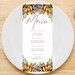 Editable Menu Cards Template, Purple and Yellow Floral Menu, Birthday ...
