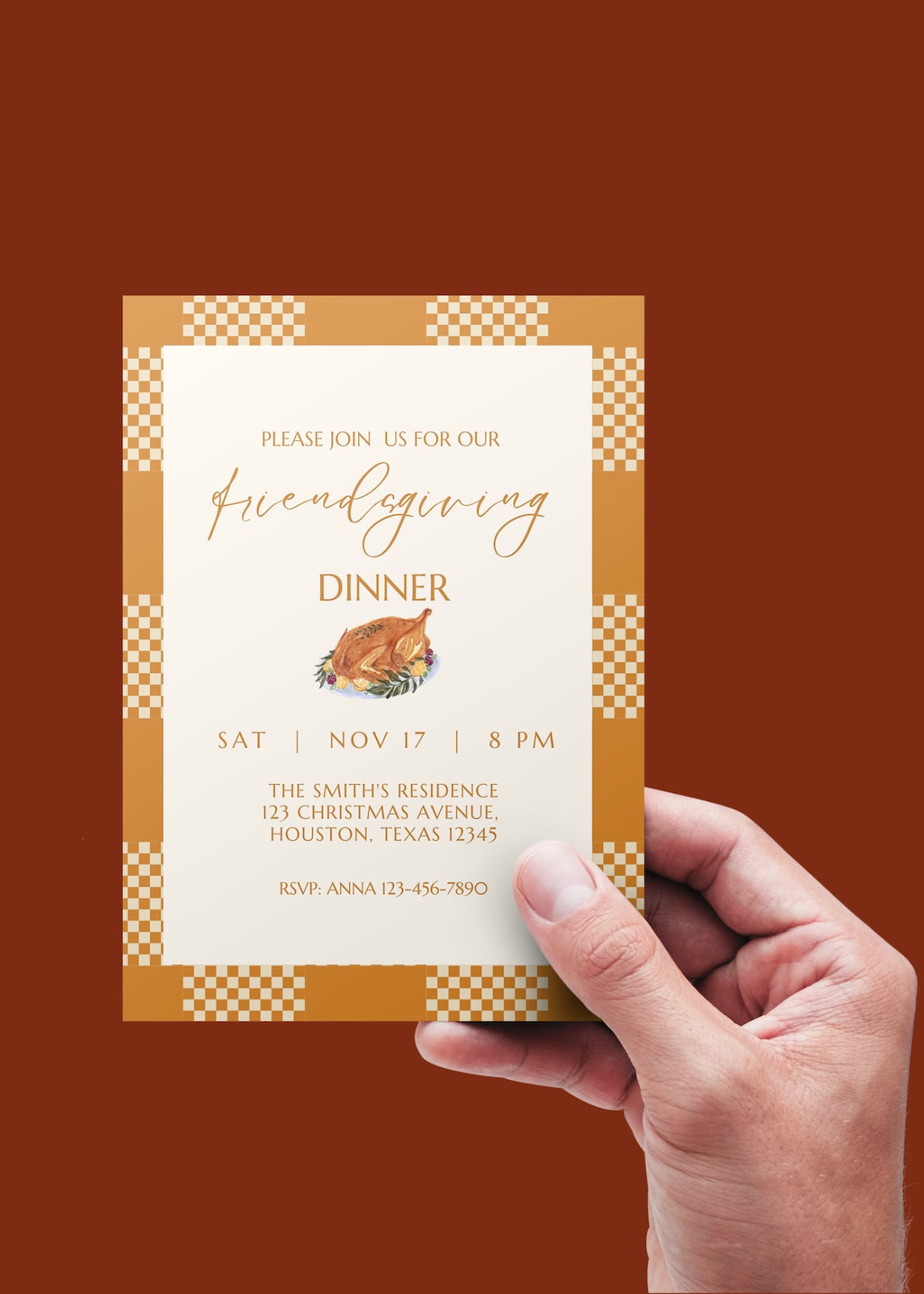 Editable Friendsgiving Dinner Invitation Thanksgiving Dinner - Etsy