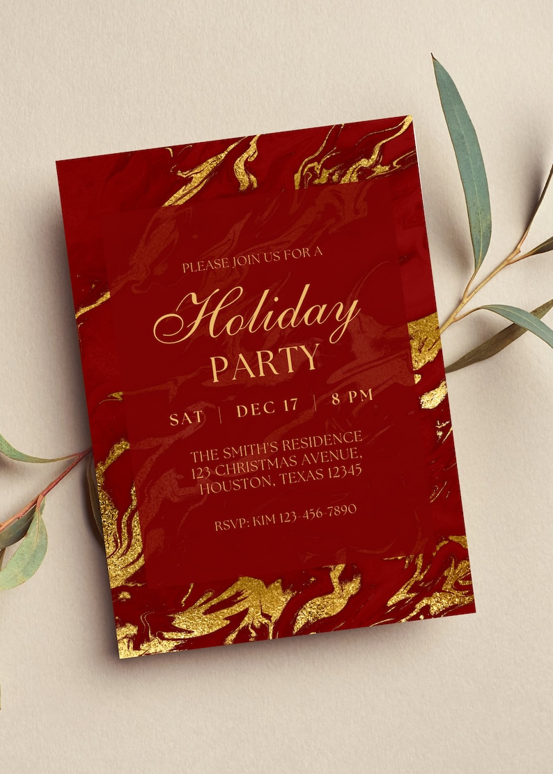 Editable Holiday Party Invitation Christmas Party Invitation - Etsy