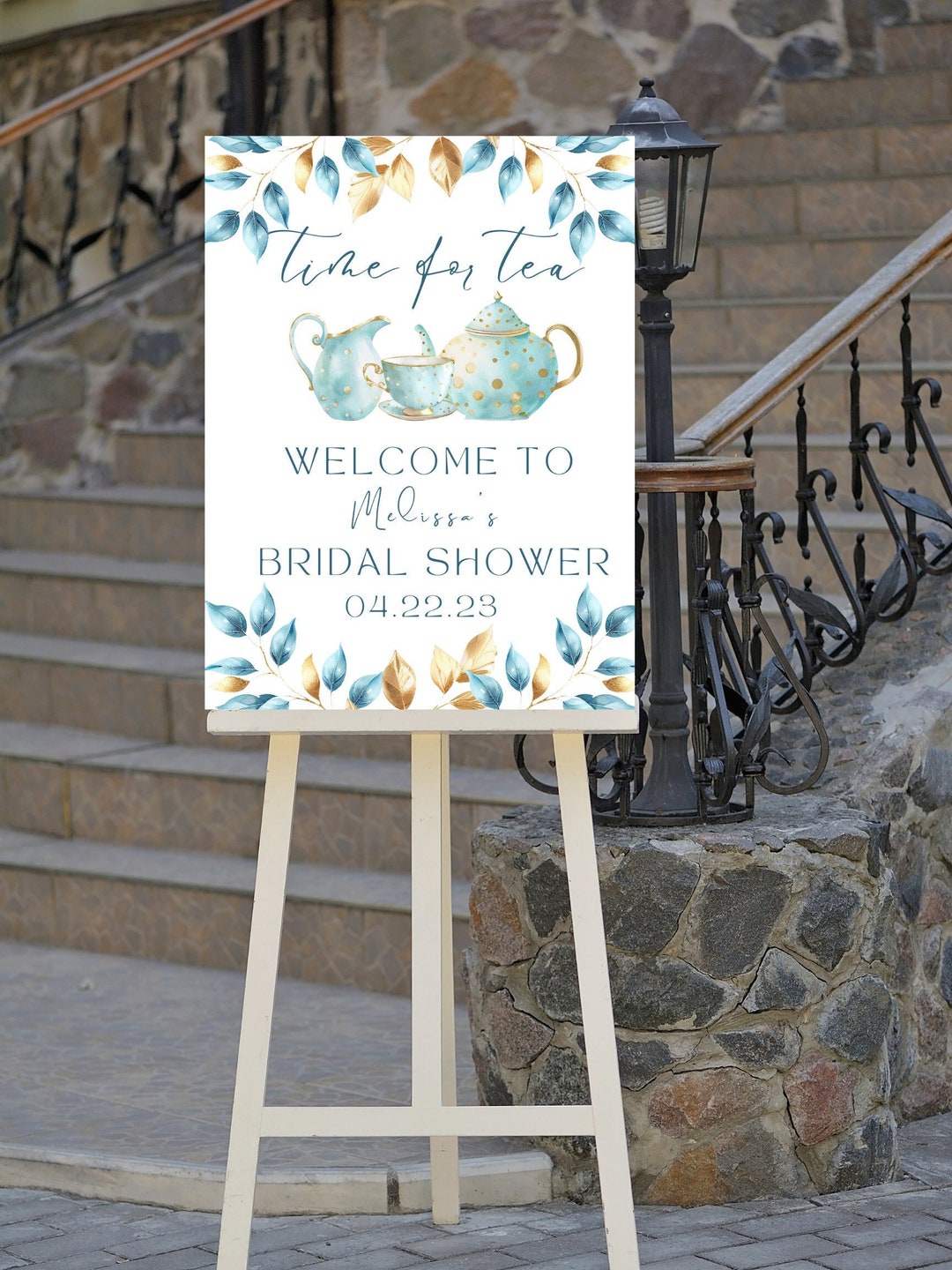 Editable Tea Party Welcome Sign, Time for Tea, Bridal Tea, Birthday Tea ...