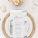 Editable White and Silver Menu Card Template Marble Design - Etsy