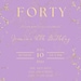 Editable Lilac and Gold Birthday Invitation, Purple Marble Invitation ...