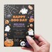 Editable Halloween Birthday Invitation Happy Boo Day Halloween Party ...