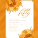 Editable Orange and Gold Floral Invitation, Orange and Gold Flowers ...