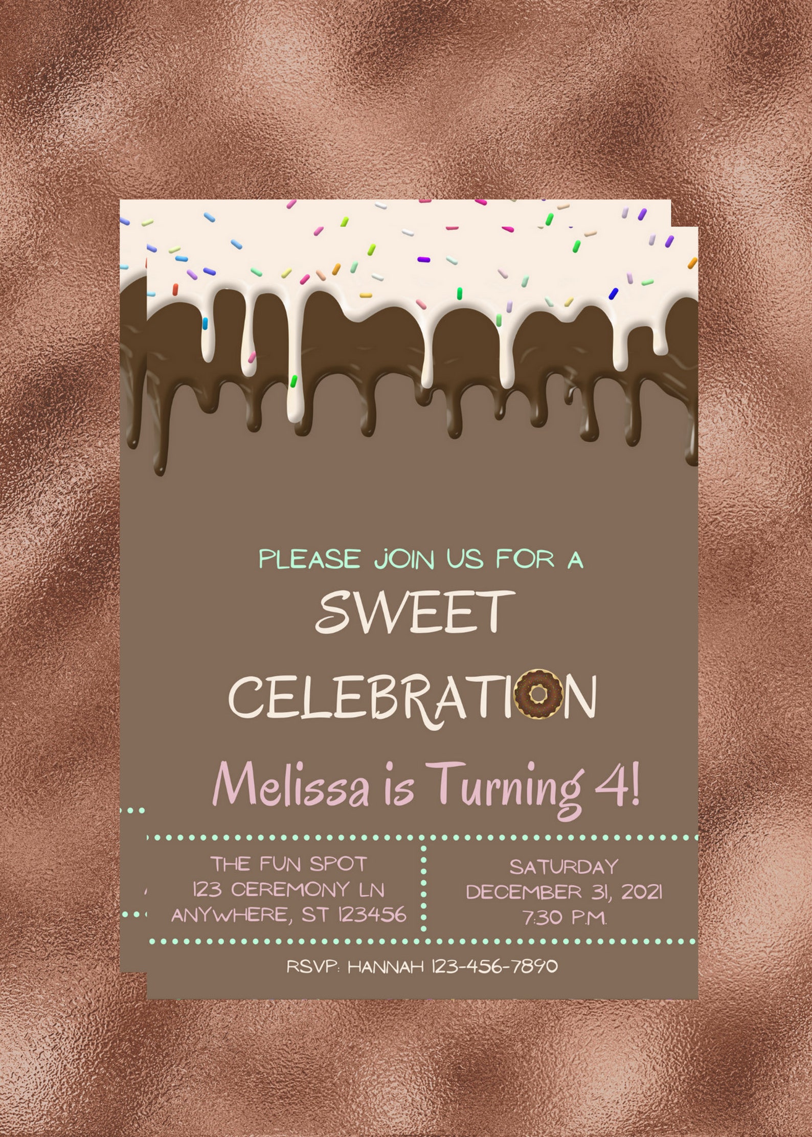 Editable Sweet Celebration Birthday Invitation Vanilla - Etsy
