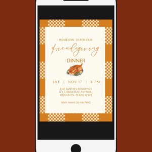 Editable Friendsgiving Dinner Invitation, Thanksgiving Dinner ...