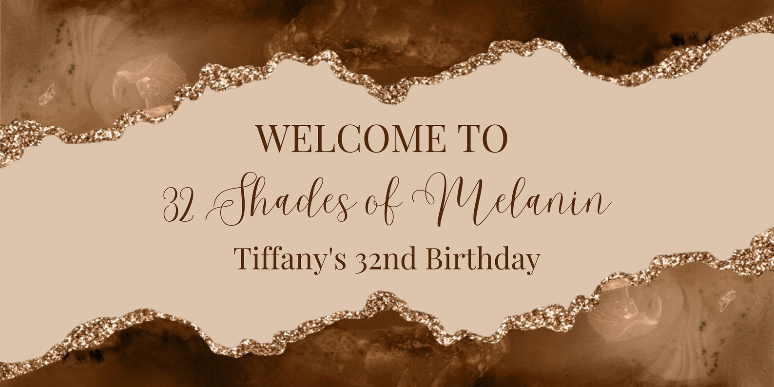 Editable Shades of Melanin Birthday Banner, Backdrop, Digital File Only ...