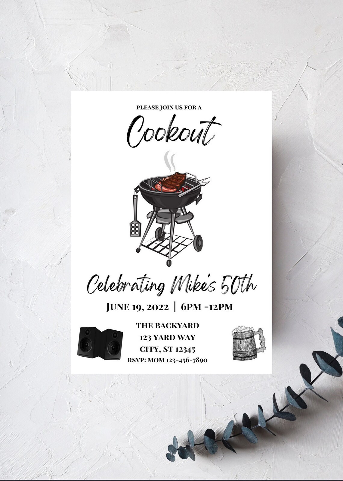 Editable Cookout Invitation Birthday Cookout BBQ Invite - Etsy
