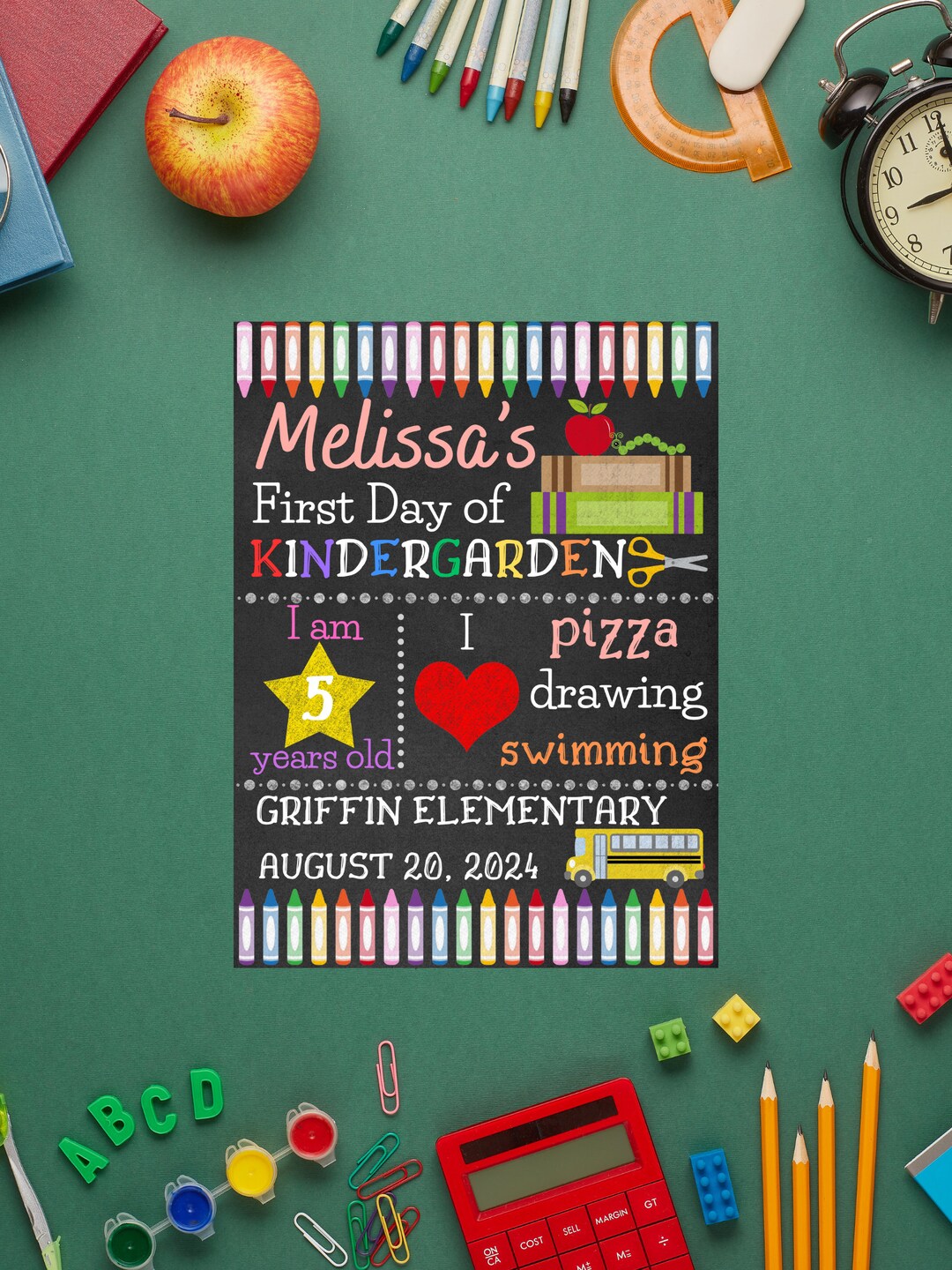 Editable First Day of School Sign, Back to School Board, Template ...