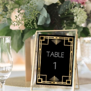 Printable Gatsby Table Numbers Template, Harlem Nights, Roaring 20s ...