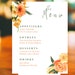 Editable Orange and Yellow Floral Menu Card Template Floral - Etsy