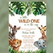 Editable A Little Wild One is on the Way Baby Shower Invitation Safari ...