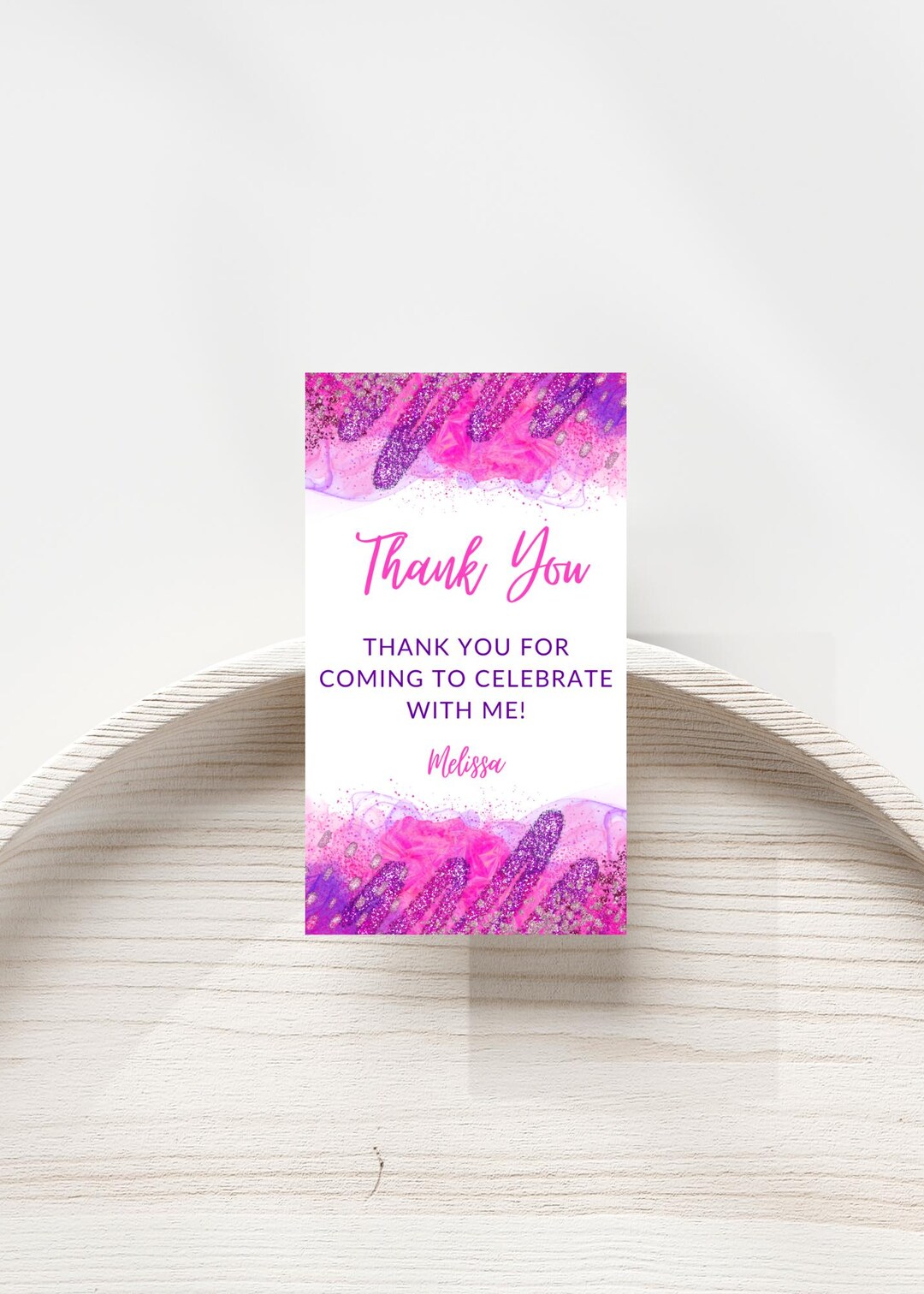Printable Thank You Tags, Pink and Purple, Favor Tags, Gift Tags, Thank ...