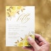 Editable Yellow and Gold Floral Invitation, Yellow and Gold Flowers ...