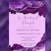 Editable Shades of Purple Invitation, Purple and Silver, Birthday ...