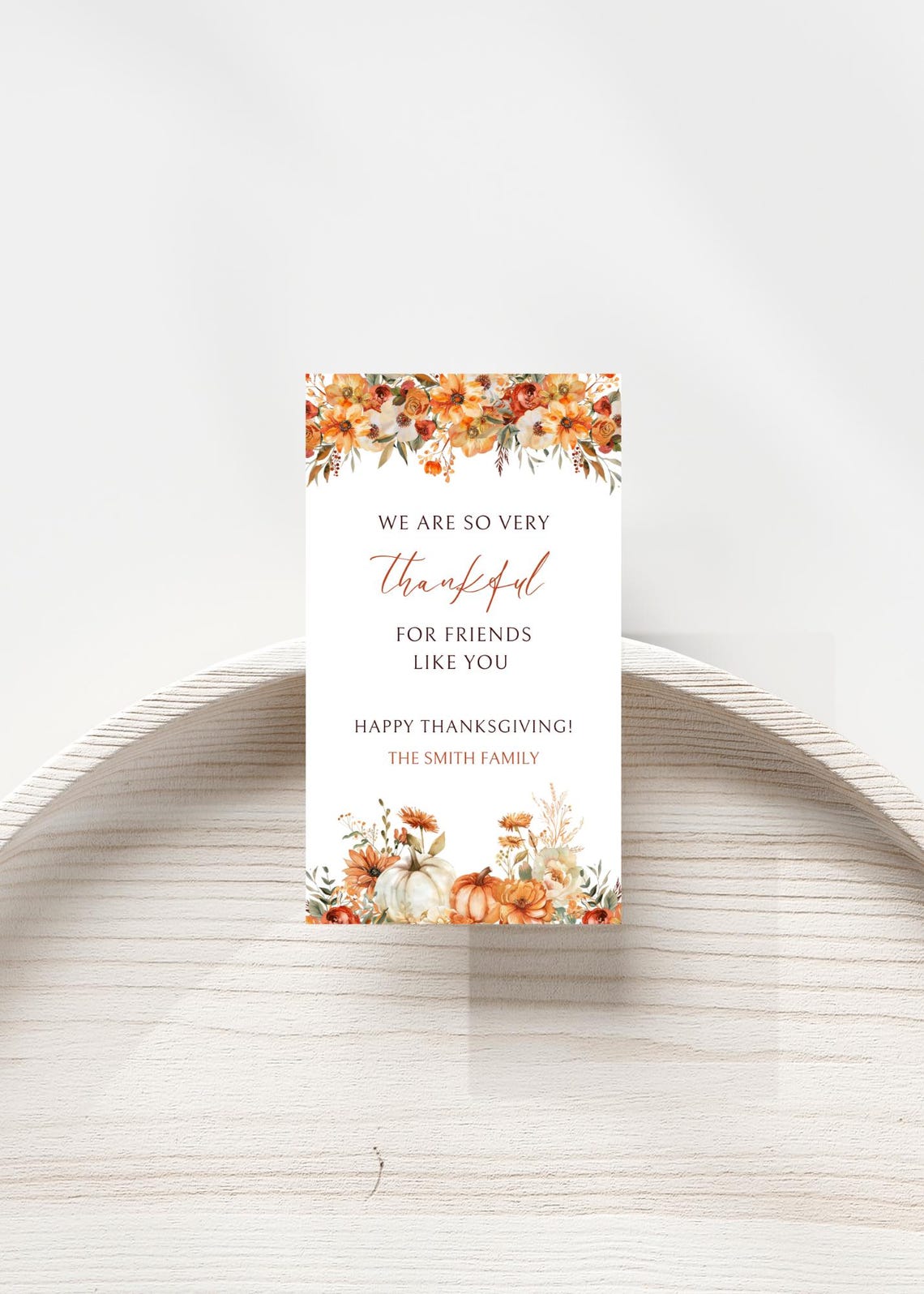 Editable Thanksgiving Tags so Very Thankful for Friends Like You Gift ...