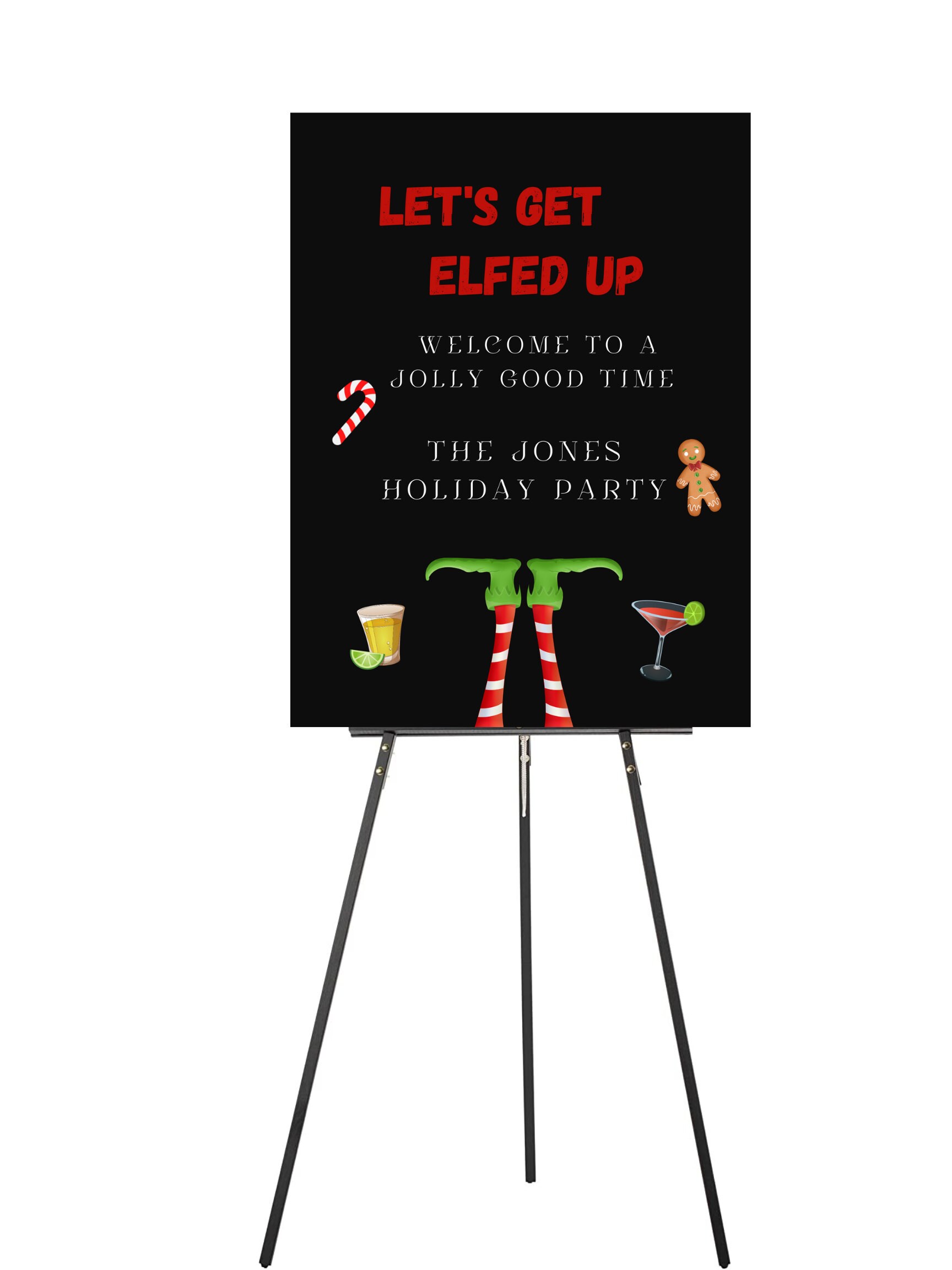 Editable Let's Get Elfed up Welcome Sign, Christmas Party Welcome Sign ...