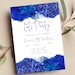 Editable Blue and White Invitation, Let's Party Birthday Invite, Glam ...