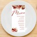 Editable Fall Flower Menu Card Template, Autumn Flower Menu Cards ...