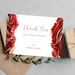 Printable Thank You Card, Editable Red, Gold and White Thank You Note ...