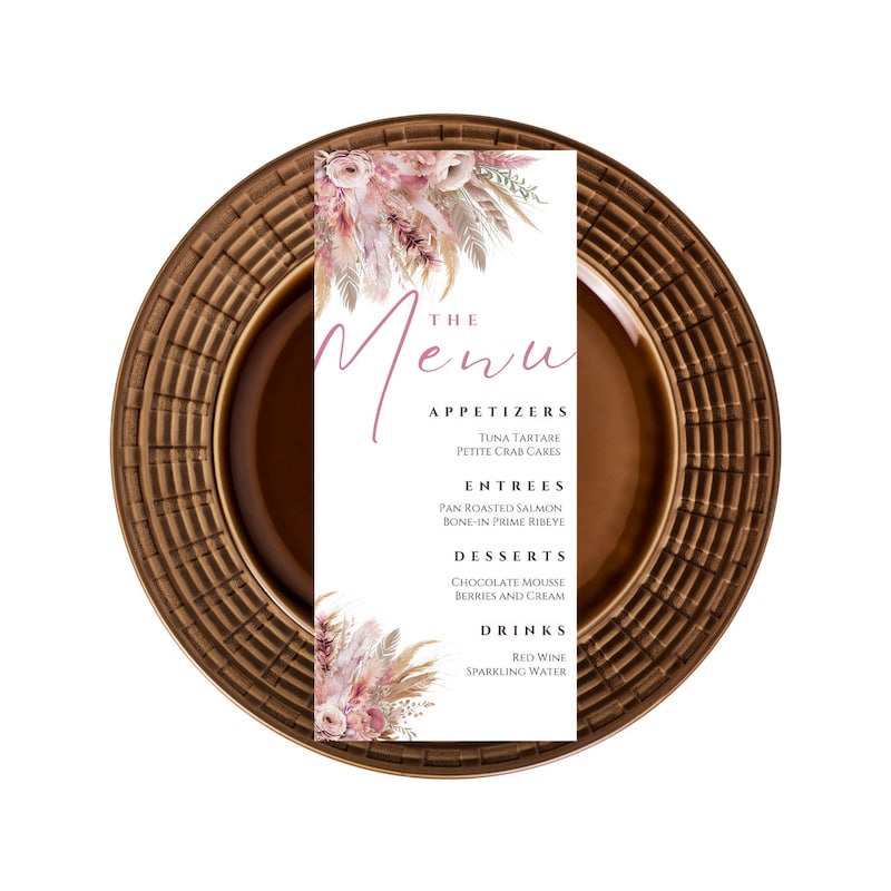 Menu Cards - Etsy