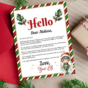 Editable Elf Letter Set Hello and Goodbye Letter From Elf Christmas Elf ...