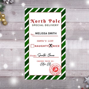 Editable Santa Gift Tags Printable North Pole Gift Tag - Etsy